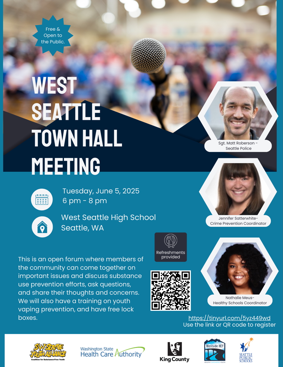 Community invited to West Seattle Town Hall on substance use prevention ...